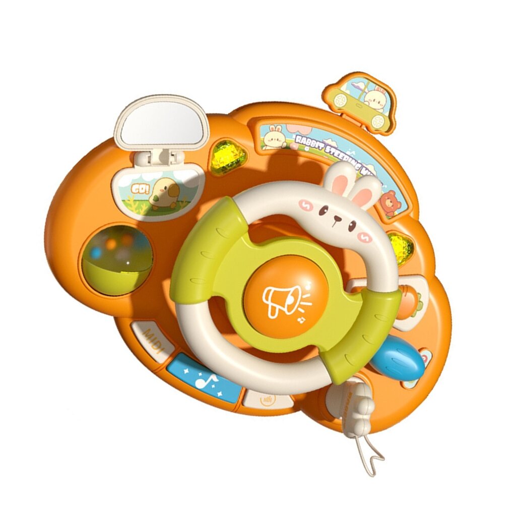 Интерактивная Детская Игрушка Для Ролевых игр на Рулевом Колесе с Реалистичными Световыми Звуковыми Эффектами, Развивающая Игрушка для Приборной Панели для Детей