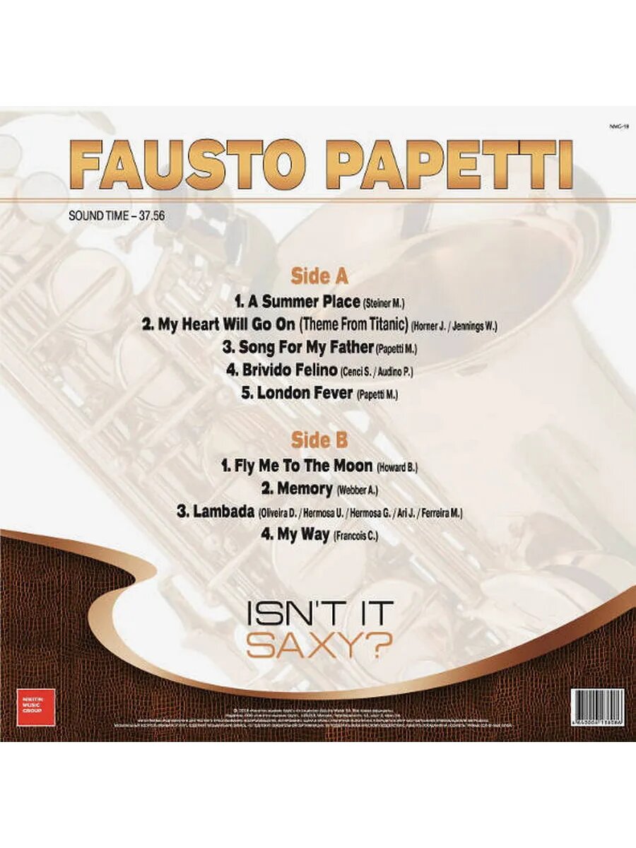 Fausto Papetti - Isn't IT Saxy (LP) — фото 1