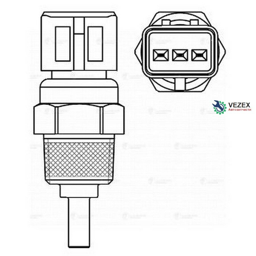 LUZAR LS0820 Датчик температуры для а/м Hyundai Solaris (10-)/(17-)/Creta (16-)/Kia Rio (10-)/(17-) (LS 0820)