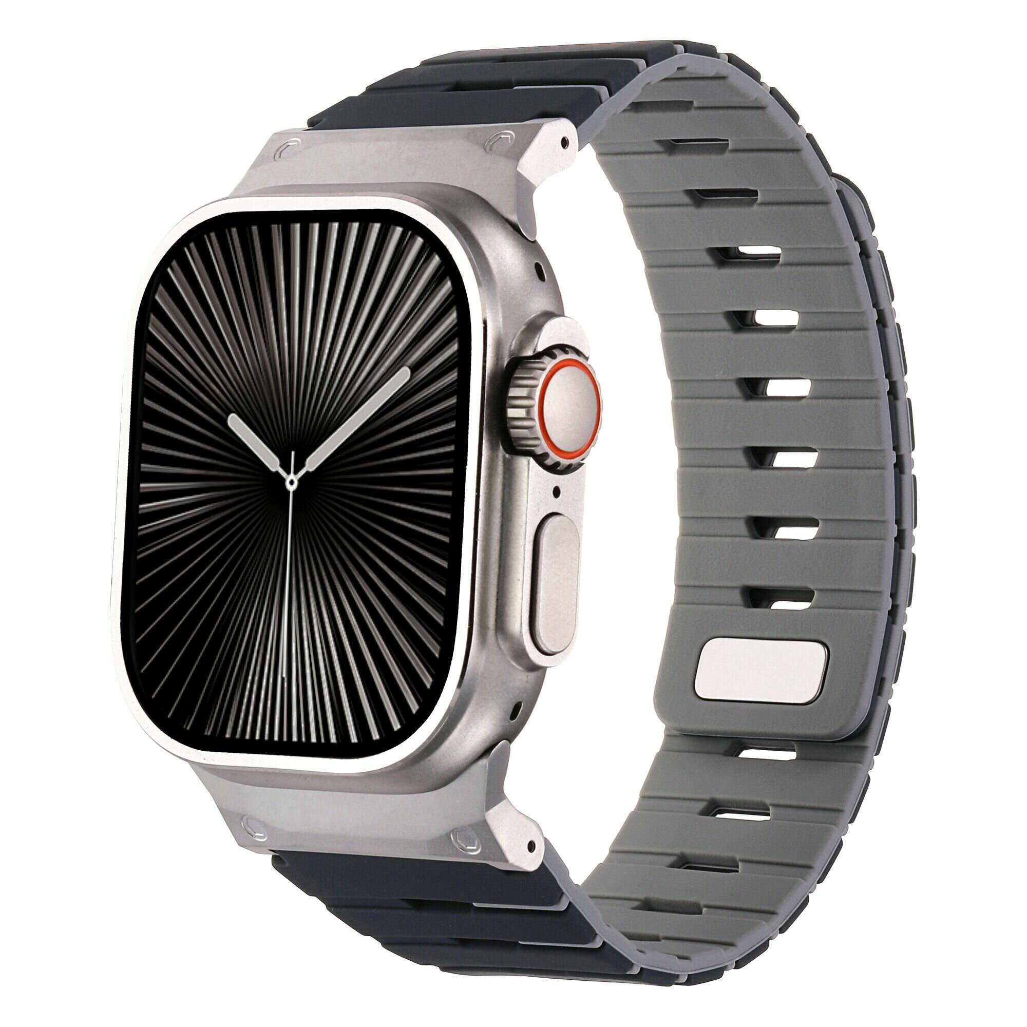 Силиконовый магнитный ремешок для Apple Watch, спортивный, противоударный, дышащий, универсальный