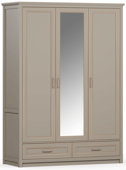 BRW Шкаф Классик/Classic SZF2D1L2S Глиняный серый, Глиняный серый Глиняный серый, Глиняный серый