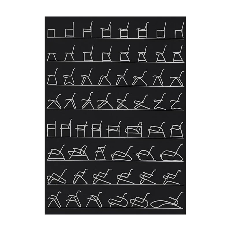 Черный плакат Bauhaus 40x50см, F0077-16, без рамы