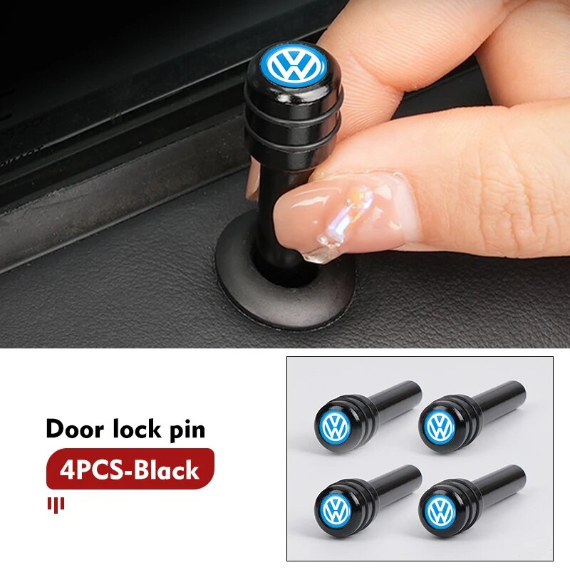 Заглушки для замков VW, черные, 4шт