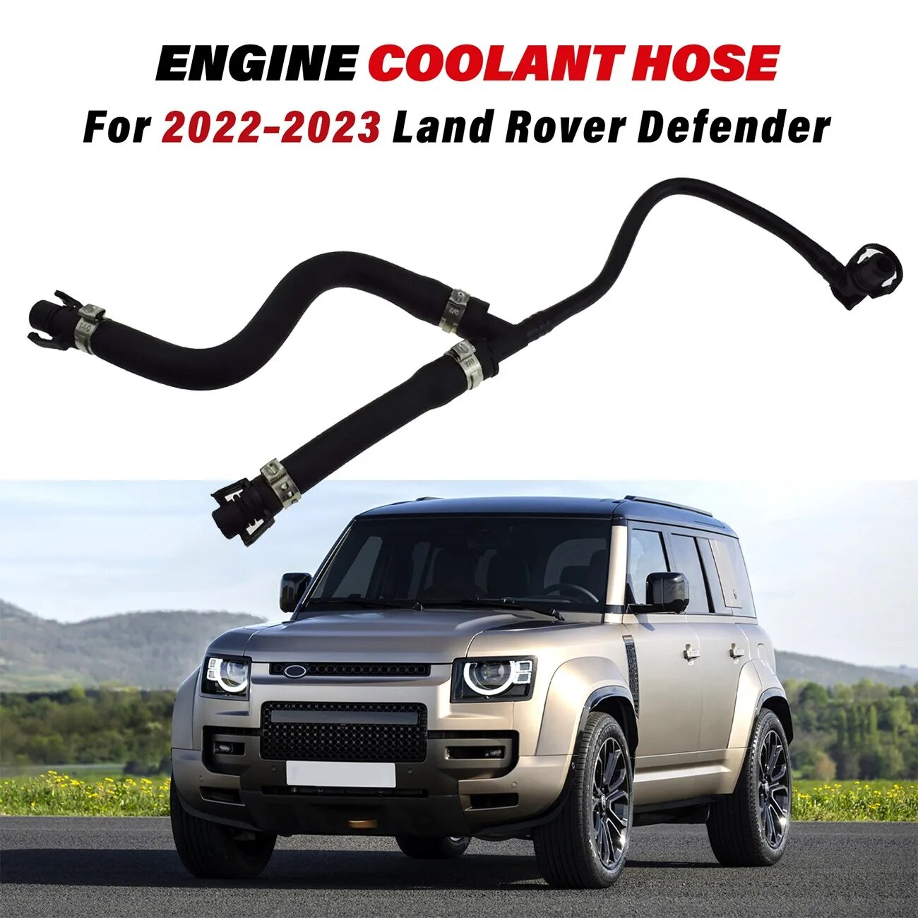 Шланг радиатора двигателя (водяной бак) LR128310 104123735 для Land Rover Discovery 5 Defender 2020-2023, автомобильные аксессуары