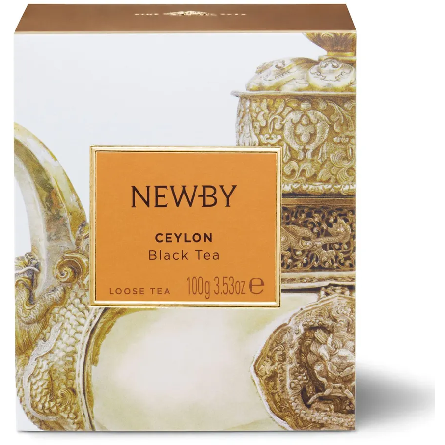 Чай Newby Цейлон, чёрный, листовой, 100 грамм в картонной пачке