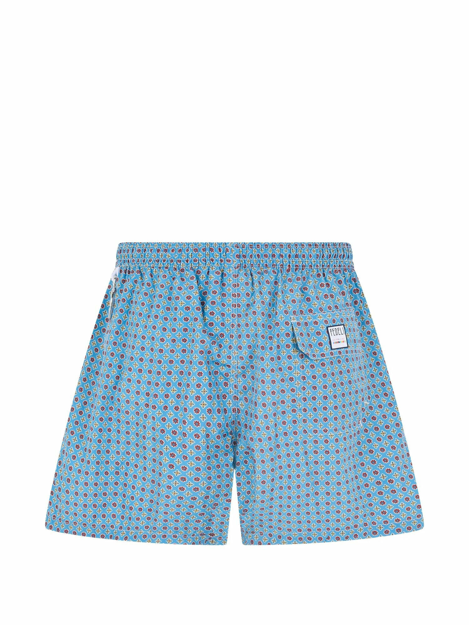 Шорты для плавания FEDELI Geometric-print drawstring swim shorts, размер 2XL, blue — фото 1