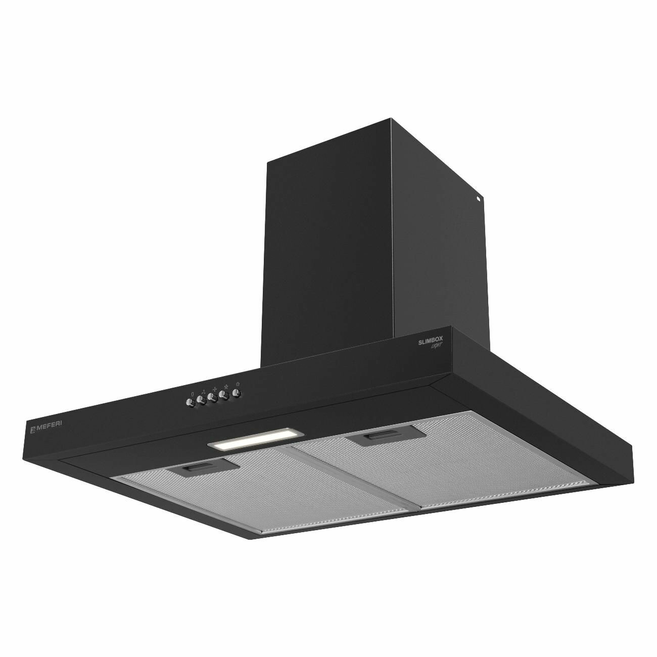 Вытяжка купольная MEFERI SLIMBOX60BK LIGHT на 60см , черная