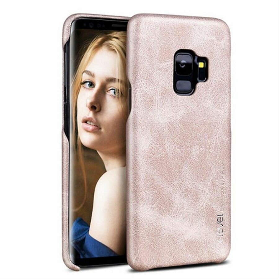 Чехол на Samsung Galaxy J6 2018, кожаный бизнес серии Vintage, золотой