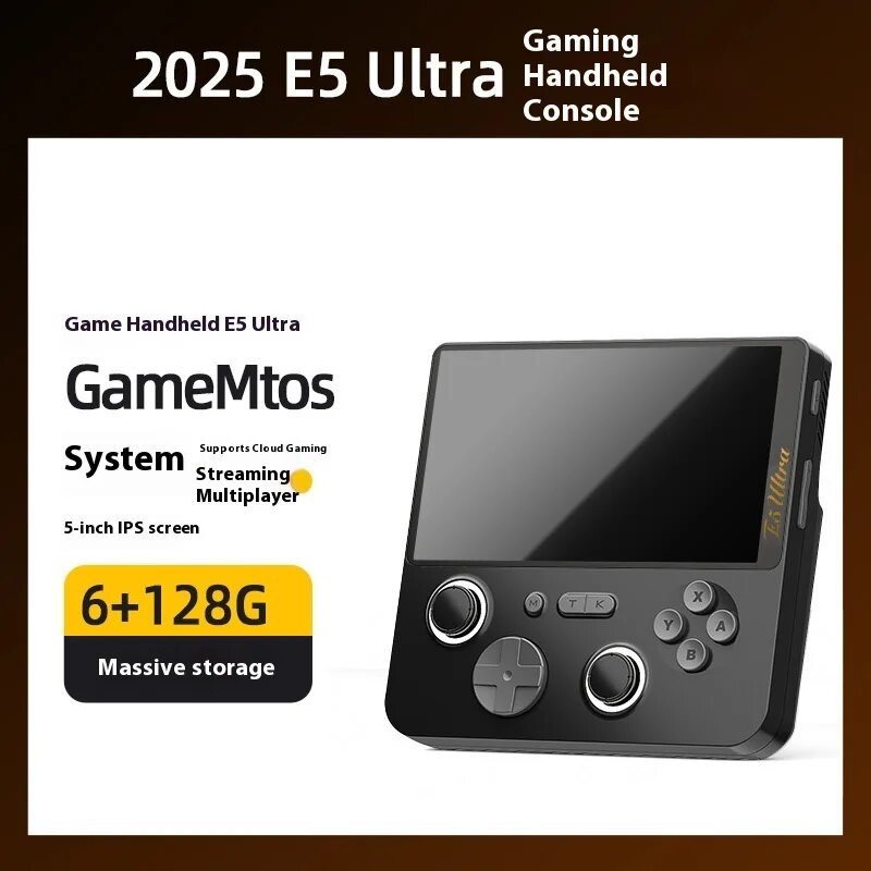 Double E5 Ultra Портативная игровая консоль 6+128 ГБ Черный, Black