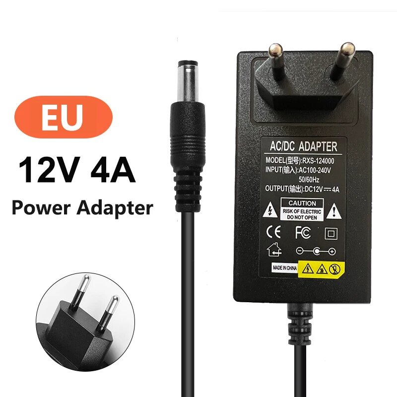 Трансформатор Vogliovoi 12В 1А 2А 4А 5А для светодиодной ленты 12V 4A EU Plug