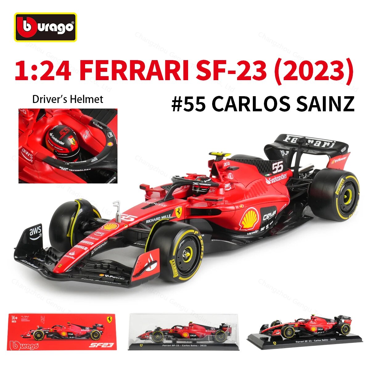 Bburago 1:24 Ferrari 2023 SF23 коллекционная модель автомобиля 1-24 SF23-55