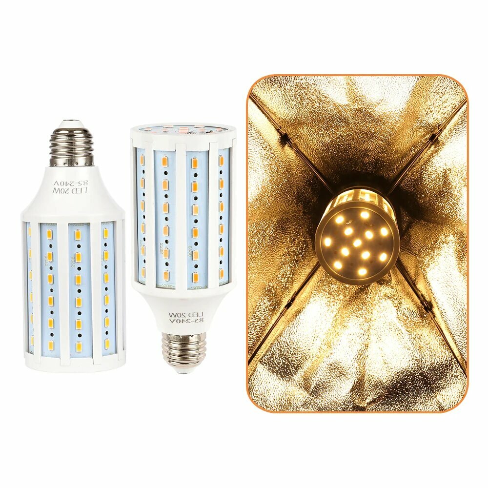 LED лампа кукуруза для фотостудии 20Вт белый/желтый E27 SHRU9900202