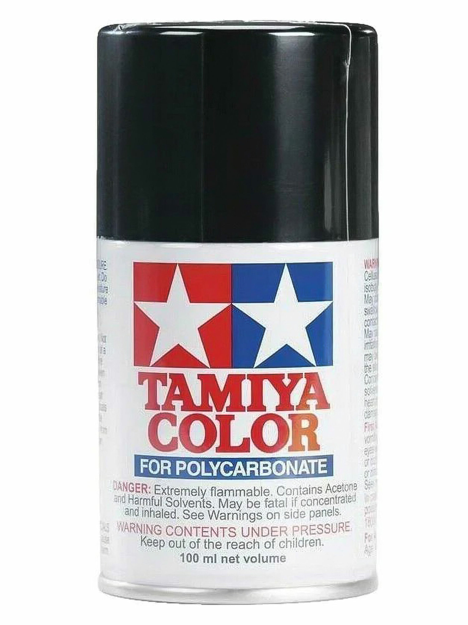 Краска аэрозольная для поликарбонатных моделей Tamiya Color PS-5 Black 86005 глянцевая, 100 мл