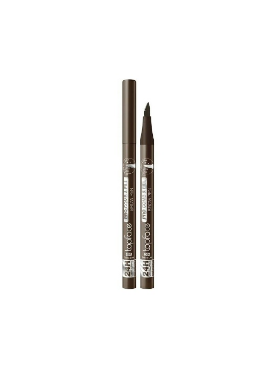 Подводка Topface Pro Comb & Fill Brow Pen, Фломастер для бровей, Cocoa Line