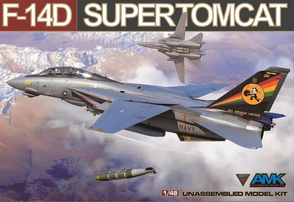 AMK 88011 1/48 Grumman F-14D Битва супер - котов r Модельный комплект Самолеты