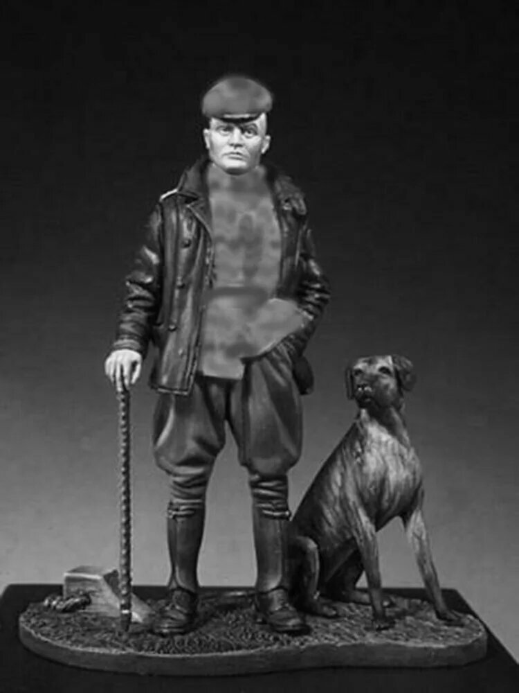 Неокрашенная модель фигурки KIMERA 1/32 54 мм "Красный барон и собака"