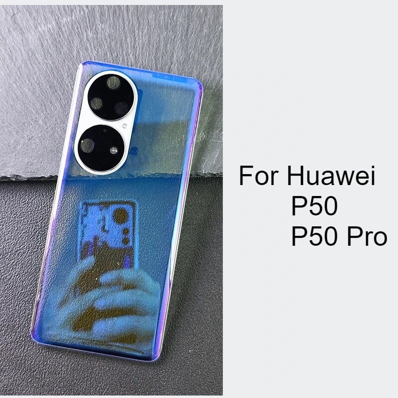 Для Huawei P50 Pro задняя крышка батарейного отсека, стеклянная крышка, замена P50 Pro Blue
