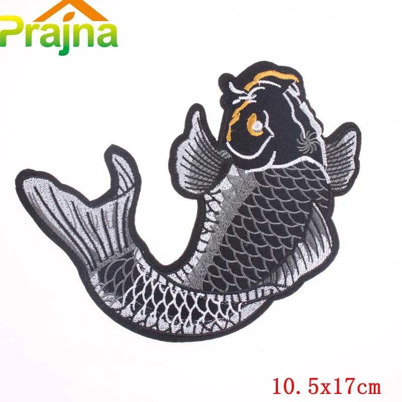 Вышитый патч Koi Fish, 10.5x17см, DB0072CT