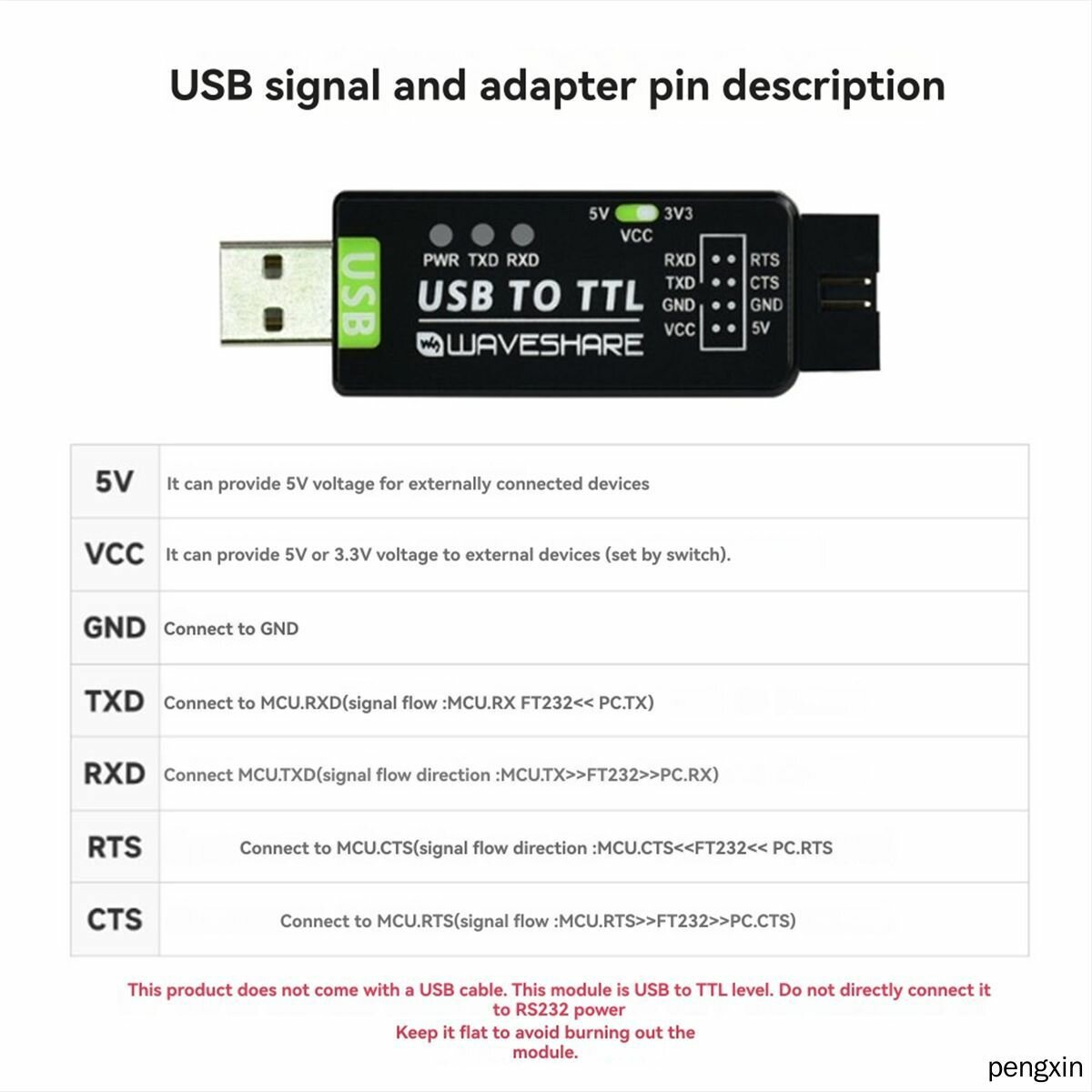 Промышленный USB-последовательный адаптер UART FT232RL, преобразователь TTL-модуль
