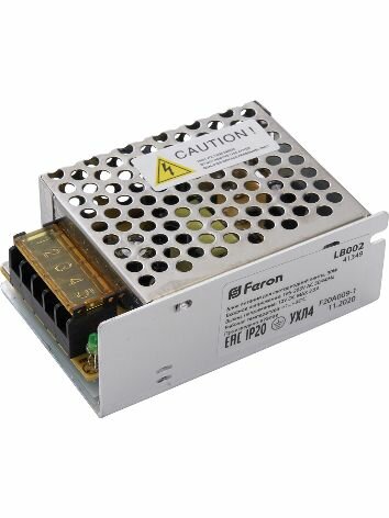Блок питания для светодиодной ленты / трансформатор 30W 12V (драйвер), LB002, Feron 41349