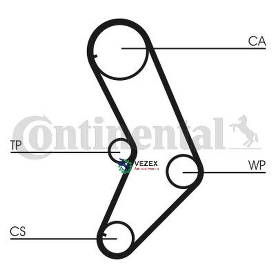 CONTINENTAL CT999 Ремень ГРМ