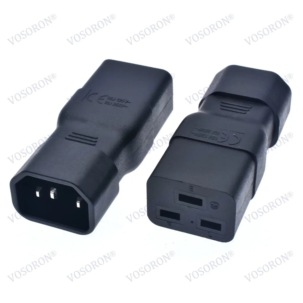 Адаптер IEC 320 C14-C19 черный