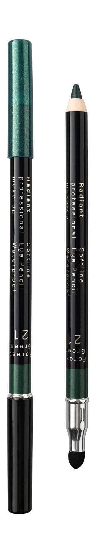 RADIANT PROFESSIONAL MAKE-UP Карандаш для глаз Softline Eye Pencil Waterproof водостойкий, 1,2 г, 21 Зеленый
