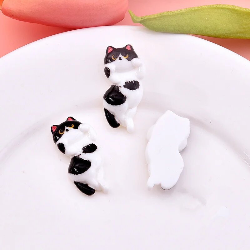 Планарные нашивки с котами из смолы 2, 20Pcs