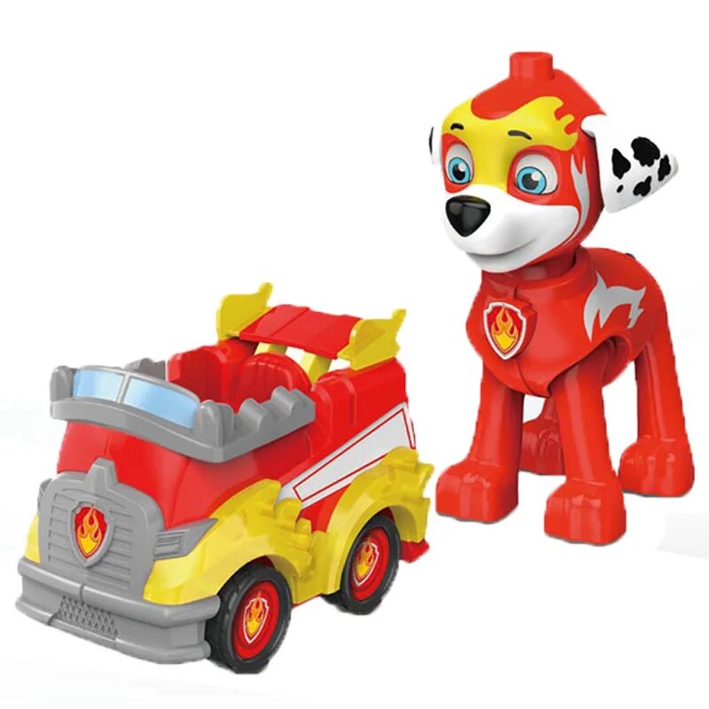 Фигурки Paw Patrol: Райдер, Чейз, Скай, Маршалл, Рабл из ПВХ Красный, PPB-130136A-opp