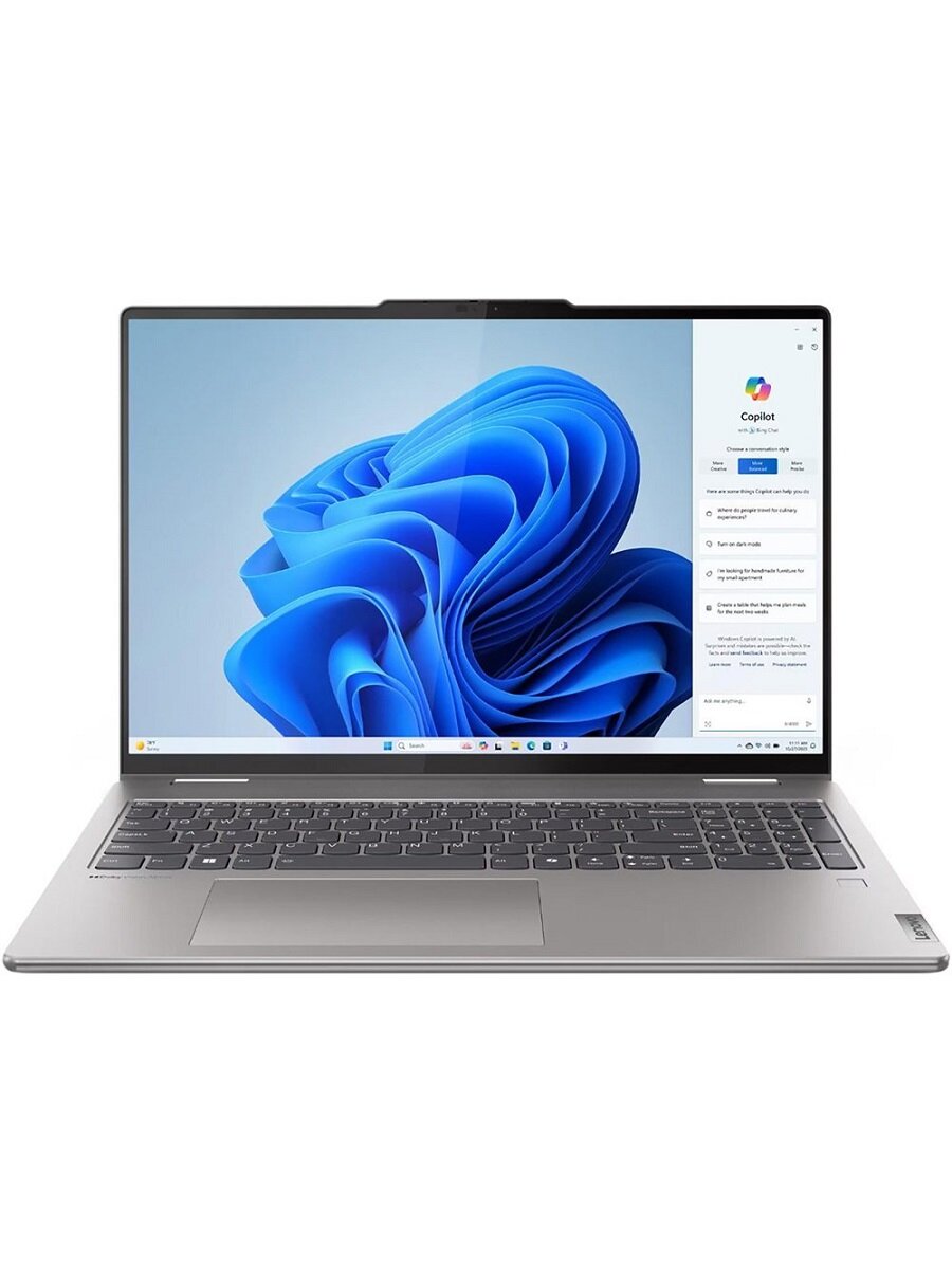 Ноутбук Lenovo Yoga 7, AMD Ryzen 7, экран 16", SSD 512GB, Windows 11, серый