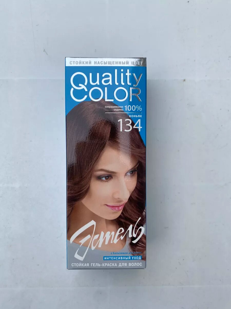 Гель-краска для волос Quality Color №134 коньяк