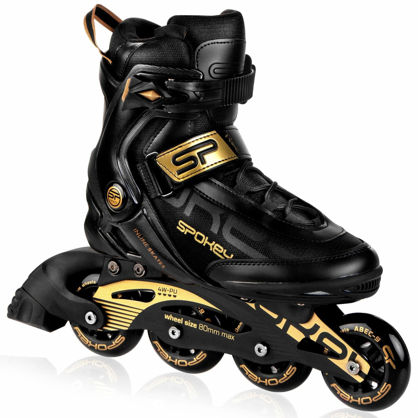 DECATHLON ролики Spokey PRIME PRO, черно-желтый, размер 45