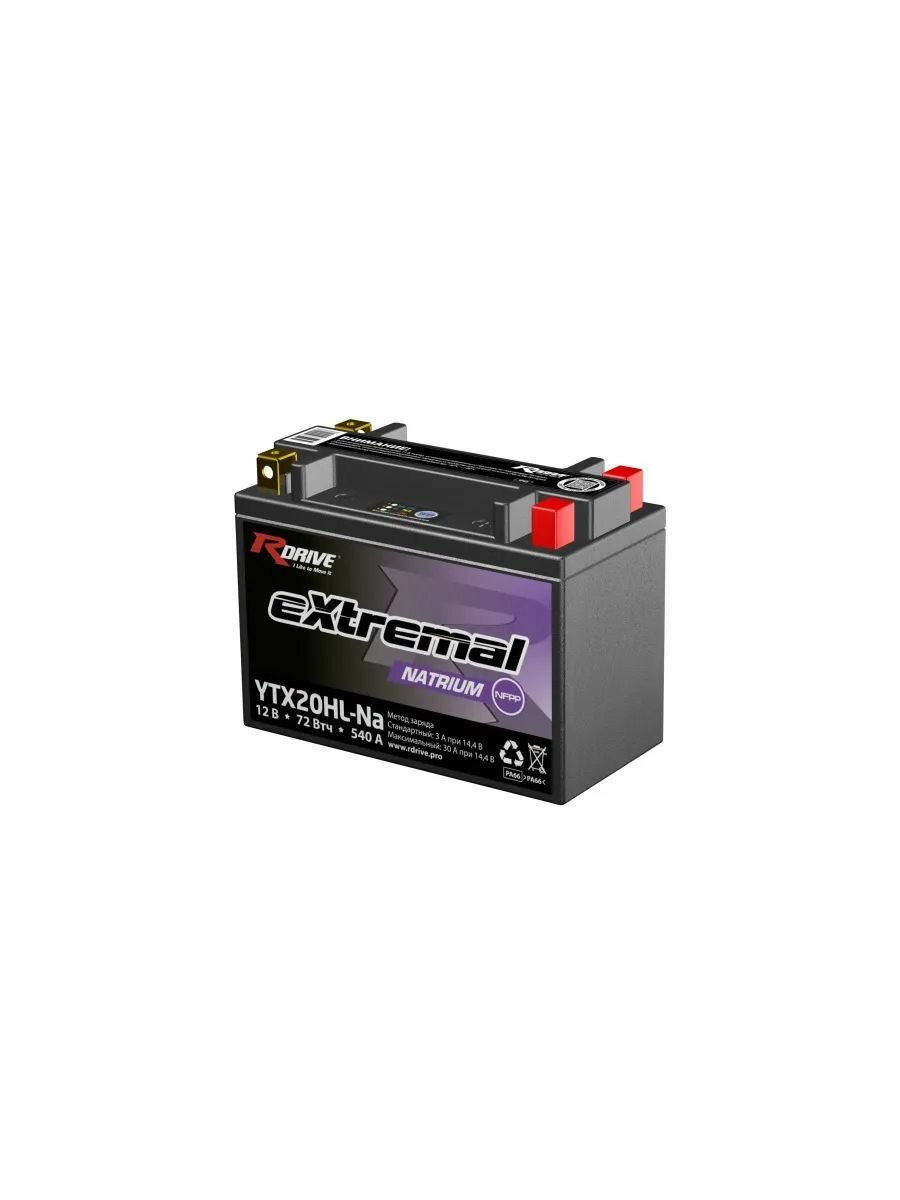 Аккумулятор RDRIVE NATRIUM YTX20HL-Na 12V унив. пол.