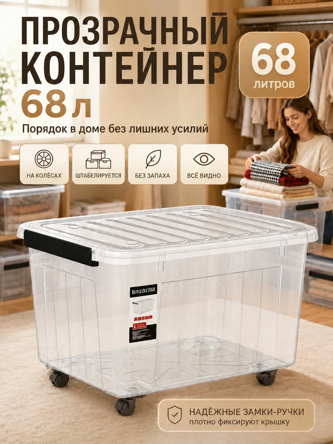 Коробка для переезда длина 55.5 см, ширина 40 см, высота 35.5 см.