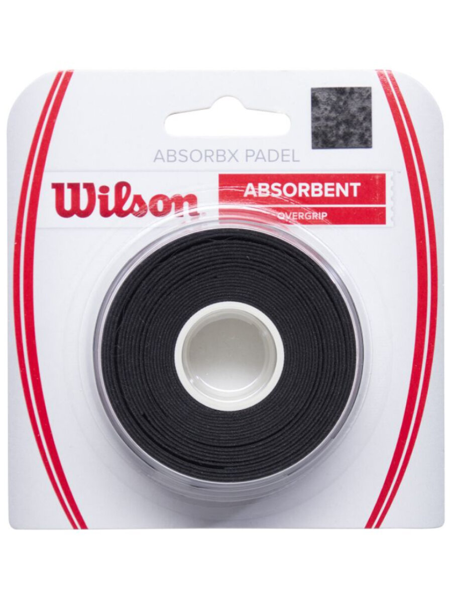 Обмотка для ручки Wilson Overgrip Absorbx Padel x3, цвет: Black