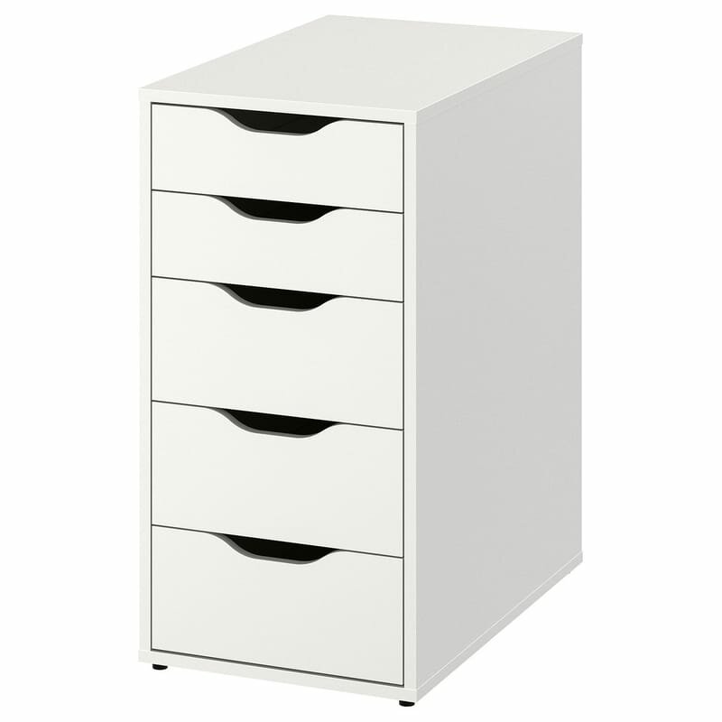 Комод ikea alex, белый, 36x70 см
