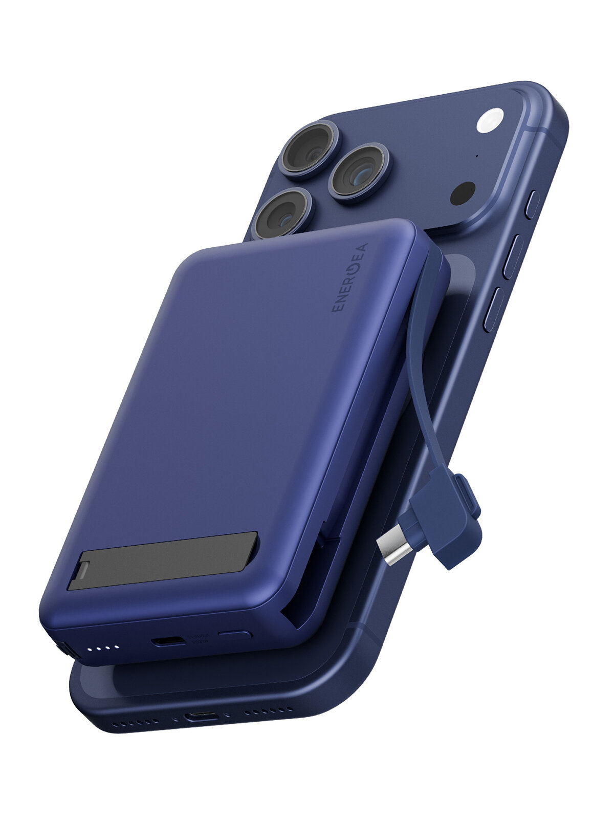 Внешний аккумулятор Energea MagPac PRO Plus с сертификацией CCC, 10000W с Magsafe, стандарт Qi2 15W + USB-C 20W, с подставкой