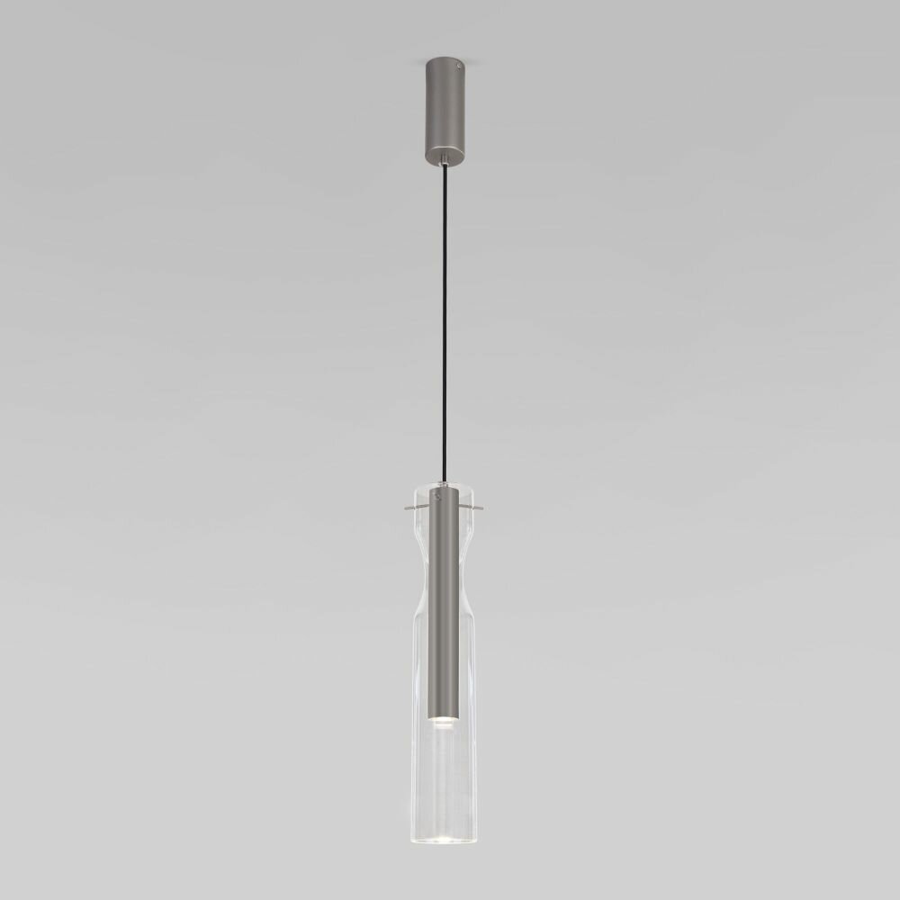 Подвесной светильник LED со стеклянным плафоном Eurosvet 50253/1 LED / подвесной светильник/ графит.