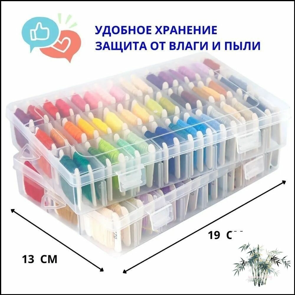 Эксклюзивный комплект для хранения мулине, включающий органайзер на 100 бобин и мотальное устройство