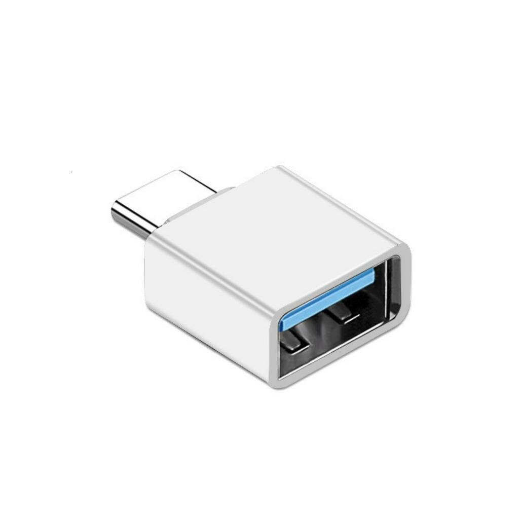 Переходник OTG USB 2.0 A - MicroUSB/USB-C, Белый - USB A для типа C
