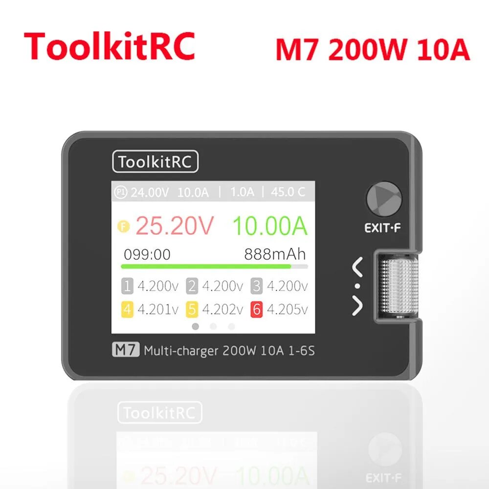 ToolkitRC M7 Зарядное 10A 200W Lion1-16S /NiMH1-10S Pb
