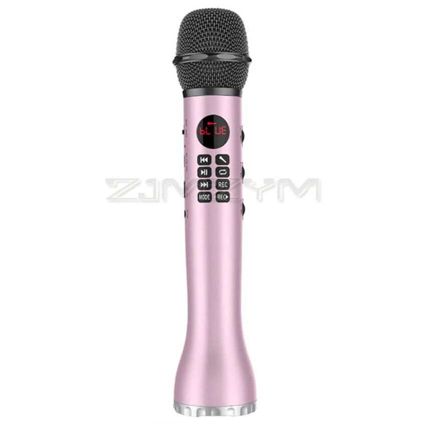 Беспроводной портативный микрофон Lewinner L-598 для караоке Розовый, pink