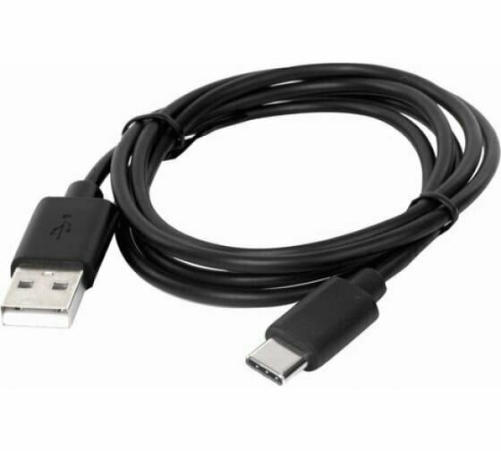 Кабель SONNEN USB2.0-Type-C 1м медь для передачи данных и зарядки черный 513117
