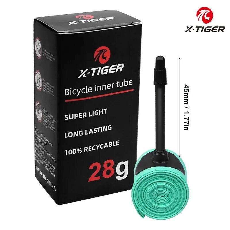 X-TIGER 2024 Сверхлегкая велокамера TPU 18-32c 700C 45mm