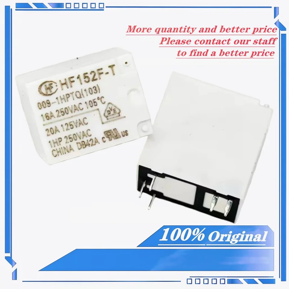 Реле HF152F-T 009-1HPTQ 9В 16А Disassembly