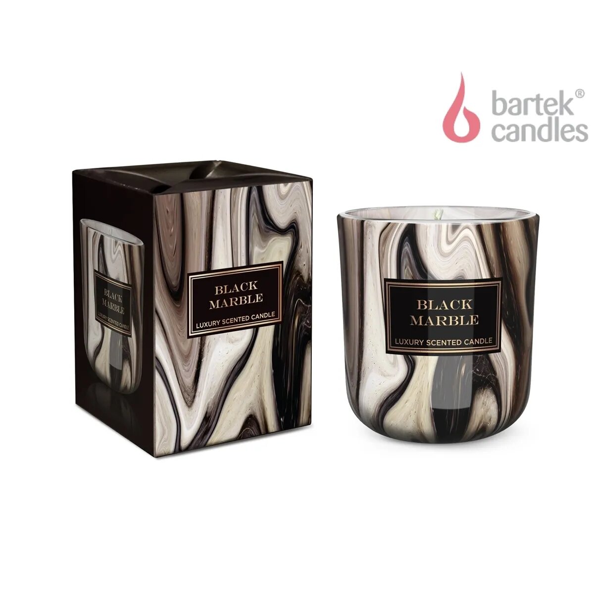 BARTEK Арома-свеча "Marble" BLACK MARBLE 150g