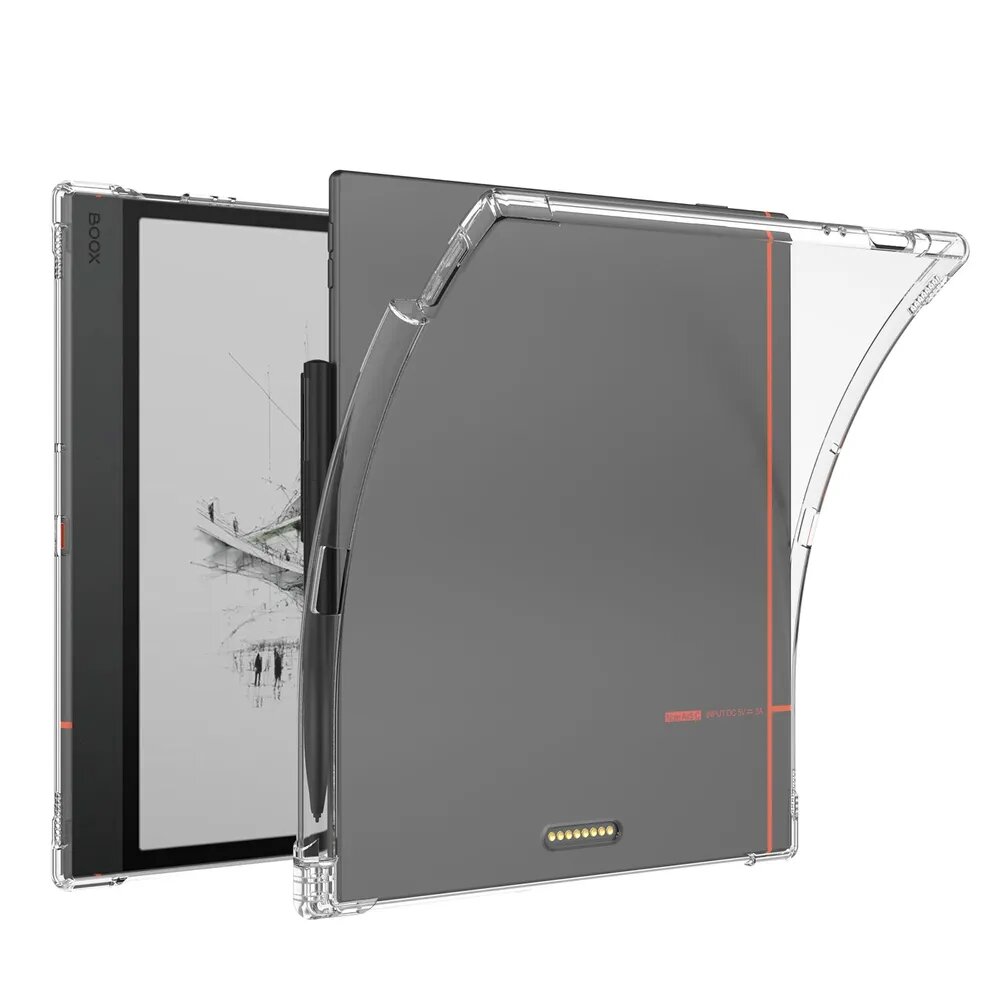 Прозрачный чехол для Boox Note Air 5 C, ультратонкая прозрачная гибкая прозрачная крышка бампера из ТПУ с держателем для ручки