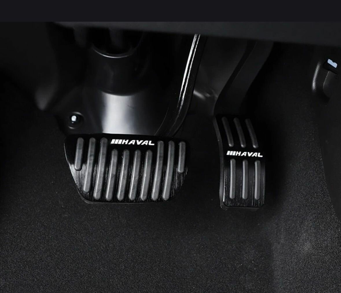 Накладки на педали черные Haval H9 / Хавал H9 рестайлинг 2024-2027 г. в