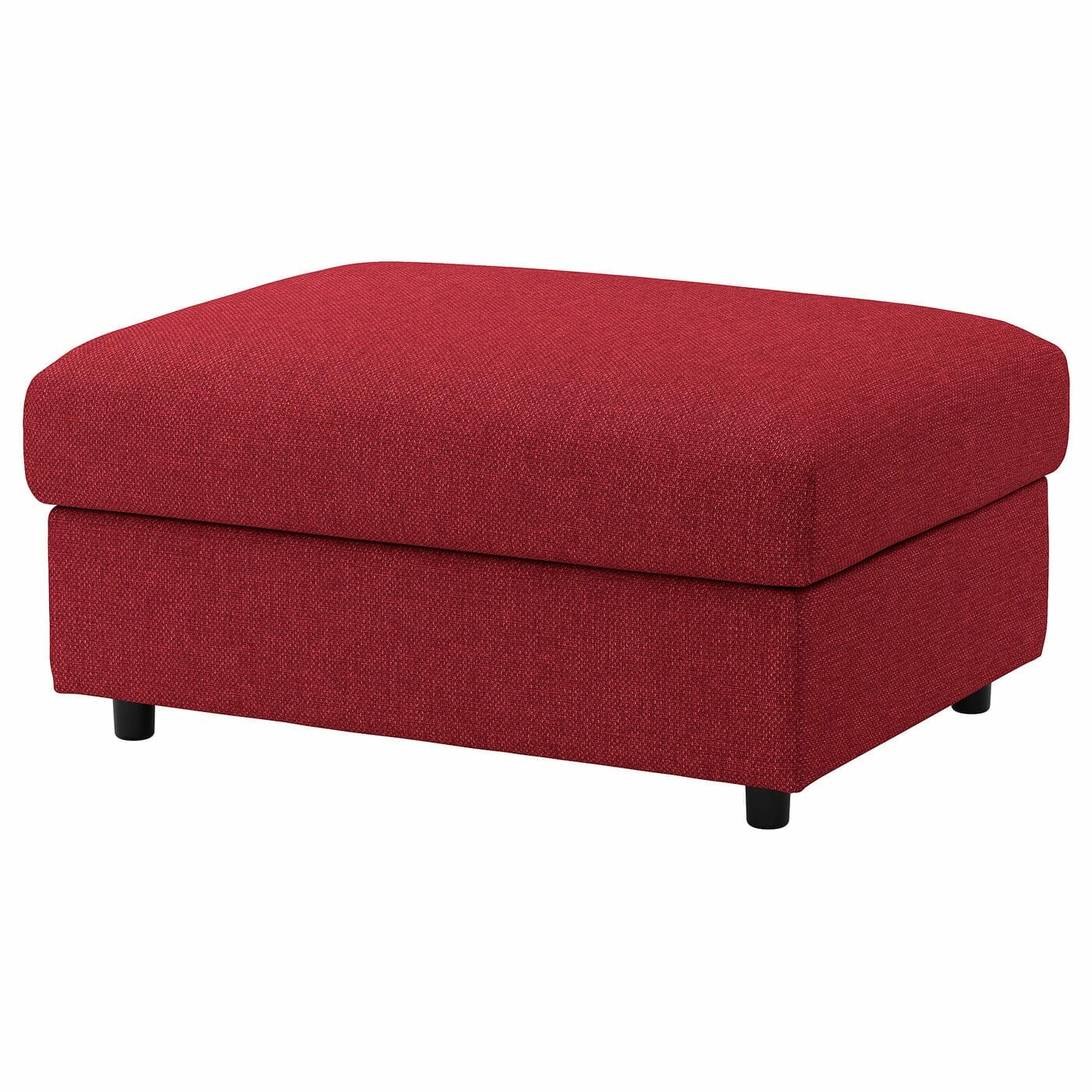 Пуф IKEA Vimle 494.344.12, с ящиком для хранения, деревянный, красный/коричневый