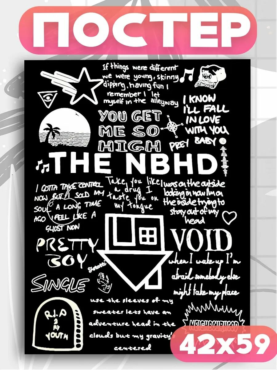Постеры на стену The Neighbourhood , плакат 1шт, А2 размер.